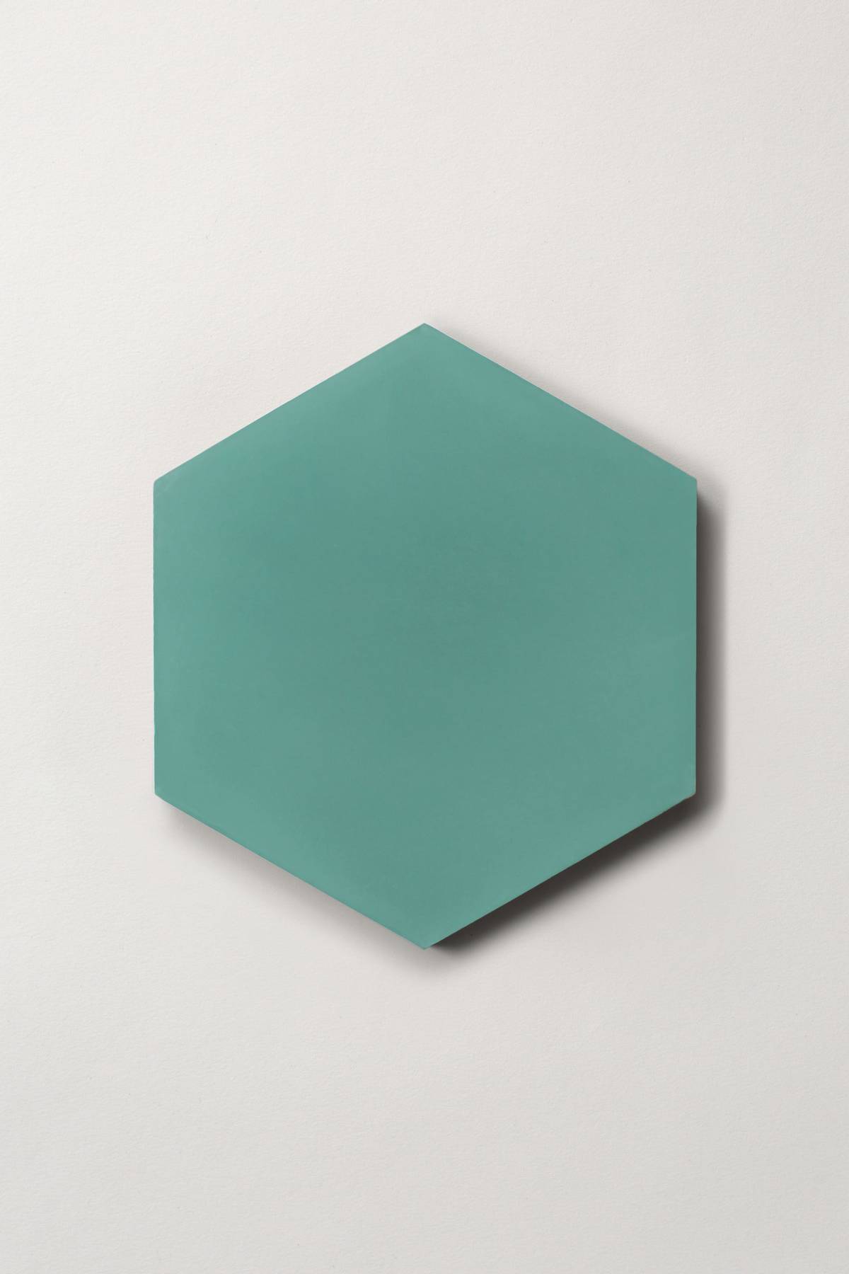kelly green solid | 8" hex | concrete cement | clé tile