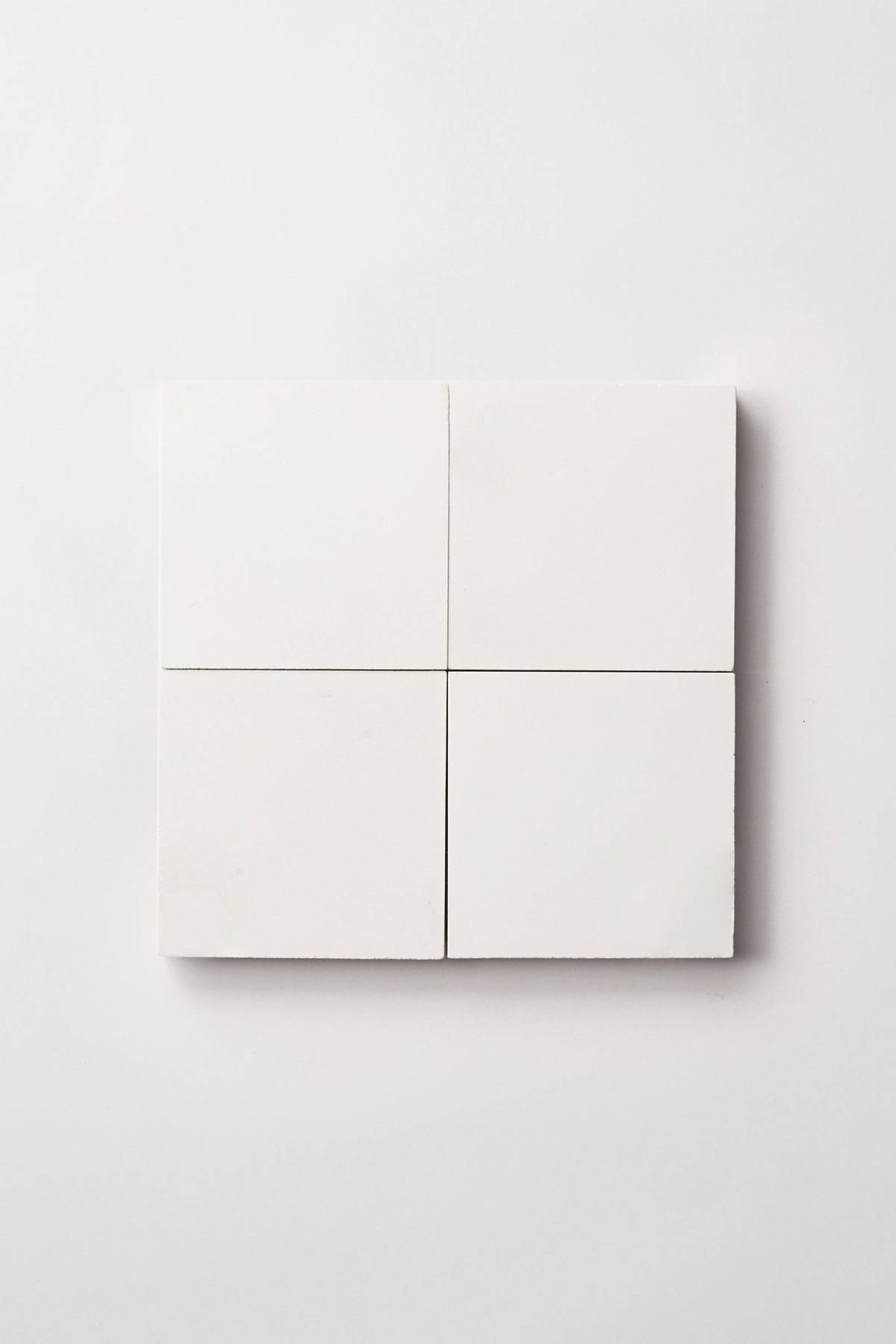 white solid | 4" square | concrete cement | clé tile