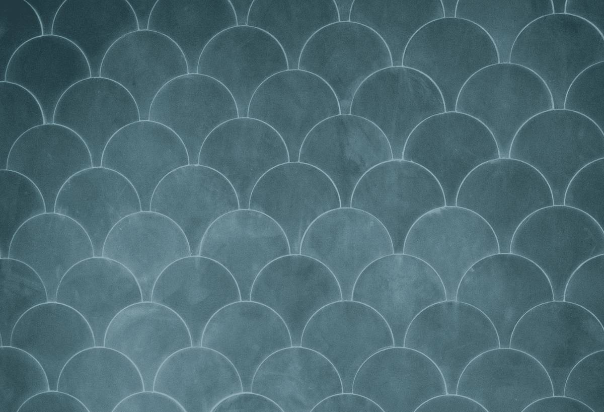 federal blue scallop | concrete cement tiles | clé tile