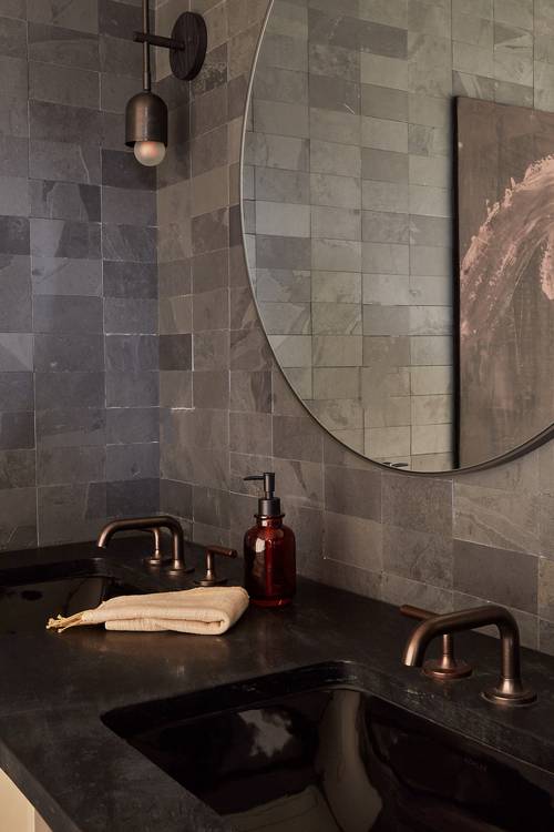 clé tile | subway | natural stone | slate | grey