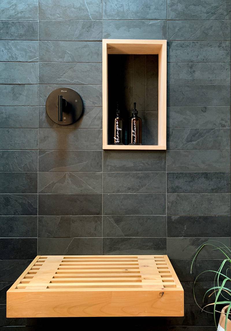 clé tile | natural stone | slate | small plank 4x12 | grey