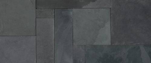clé tile | natural stone | slate | square 12x12 | grey