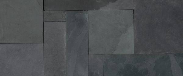 clé tile | natural stone | slate | square 12x12 | grey