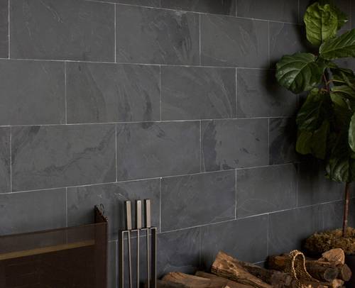 clé tile | natural stone | slate | large field tile 12x24 | grey