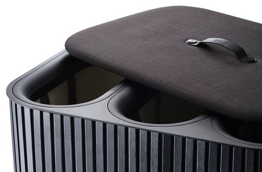 Luxury Triple Laundry Basket 90L in Black | Joseph Joseph UK