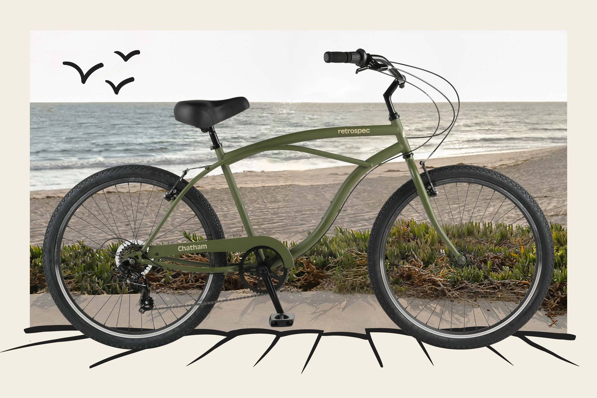 Chatham Beach Cruiser Bike - 7 Speed | Retrospec