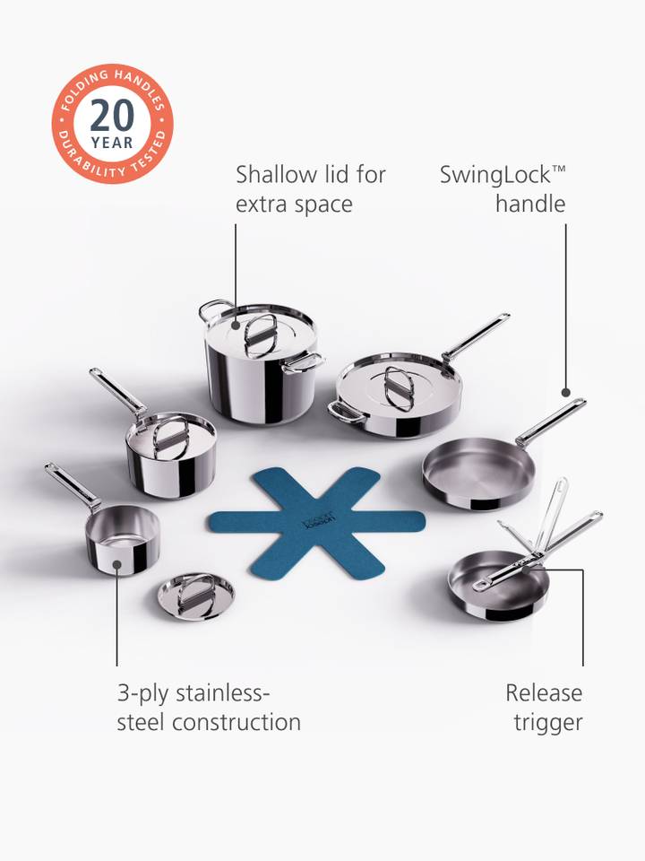 6-piece Stainless Steel Cookware Set | Joseph Joseph UK