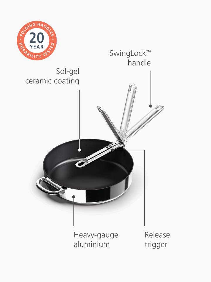 Non-Stick Stainless Steel Frying Pan (28cm) | Joseph Joseph UK
