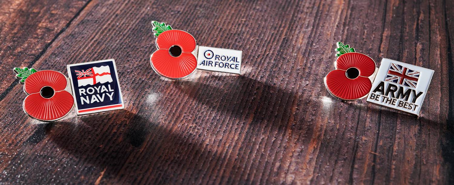 Service Pins & Patches | Charity Pin Badges | Poppy Shop UK