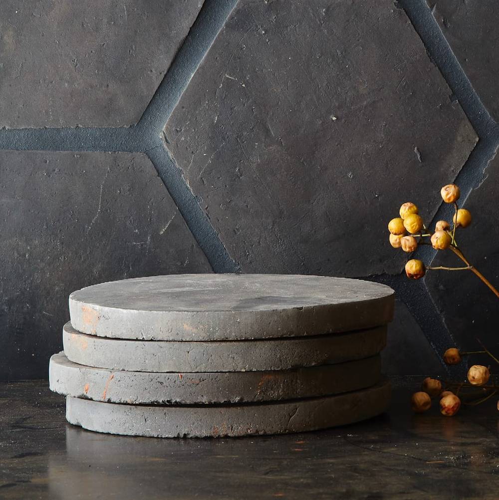 belgian reproduction flemish black terracotta circlé | clé tile