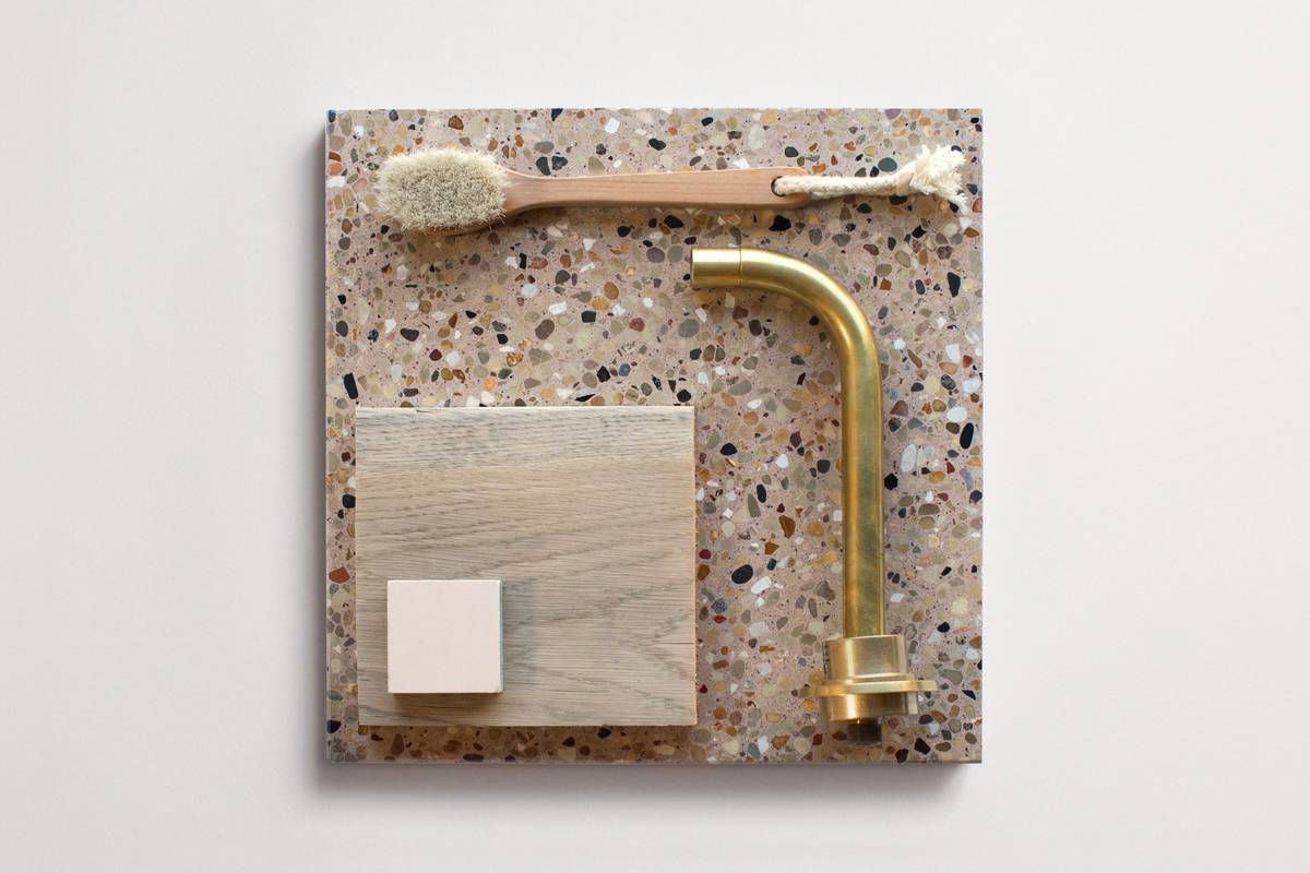 clé tile | forage terrazzo | cement | shell | square 12x12