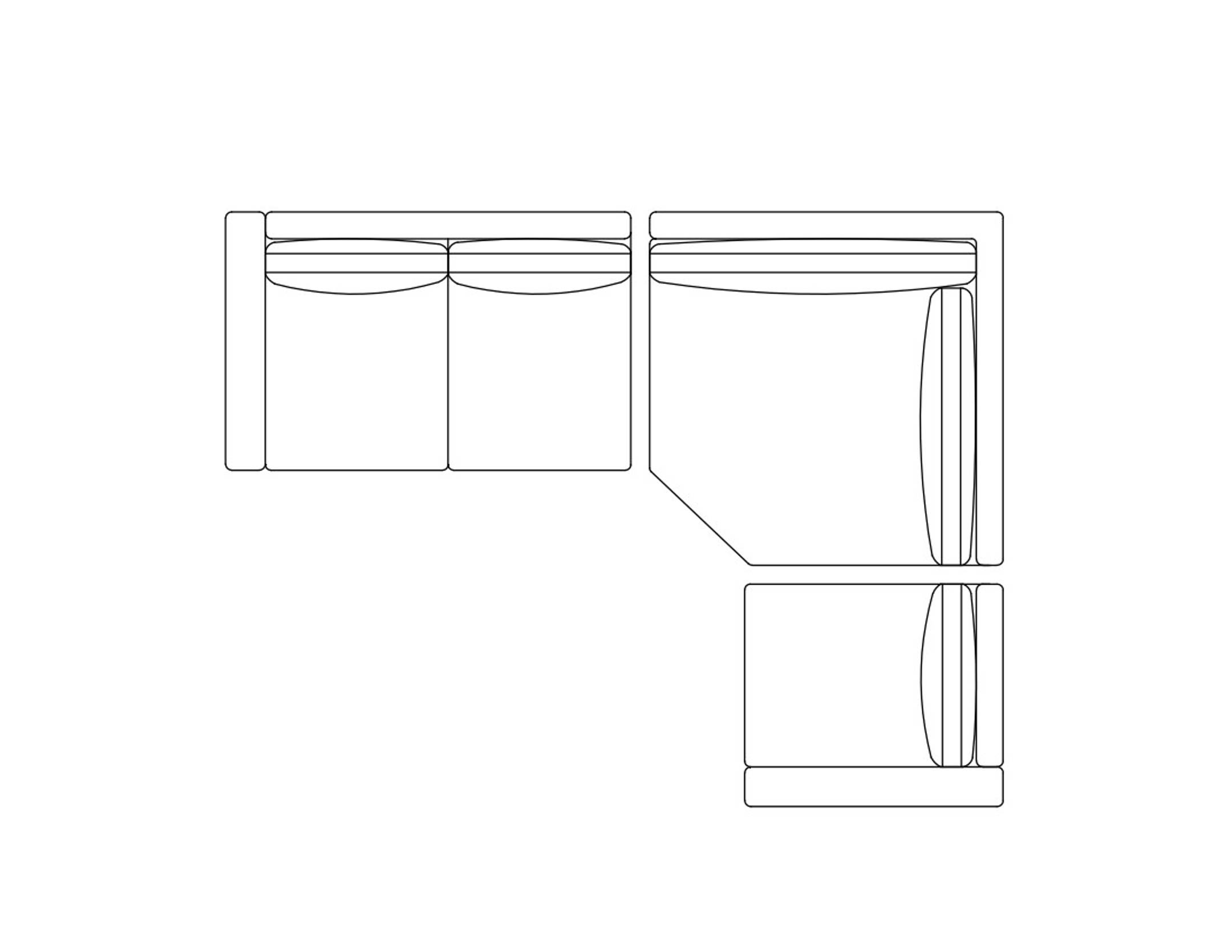 Daphne Corner Wedge Sectional (Deep Seat)