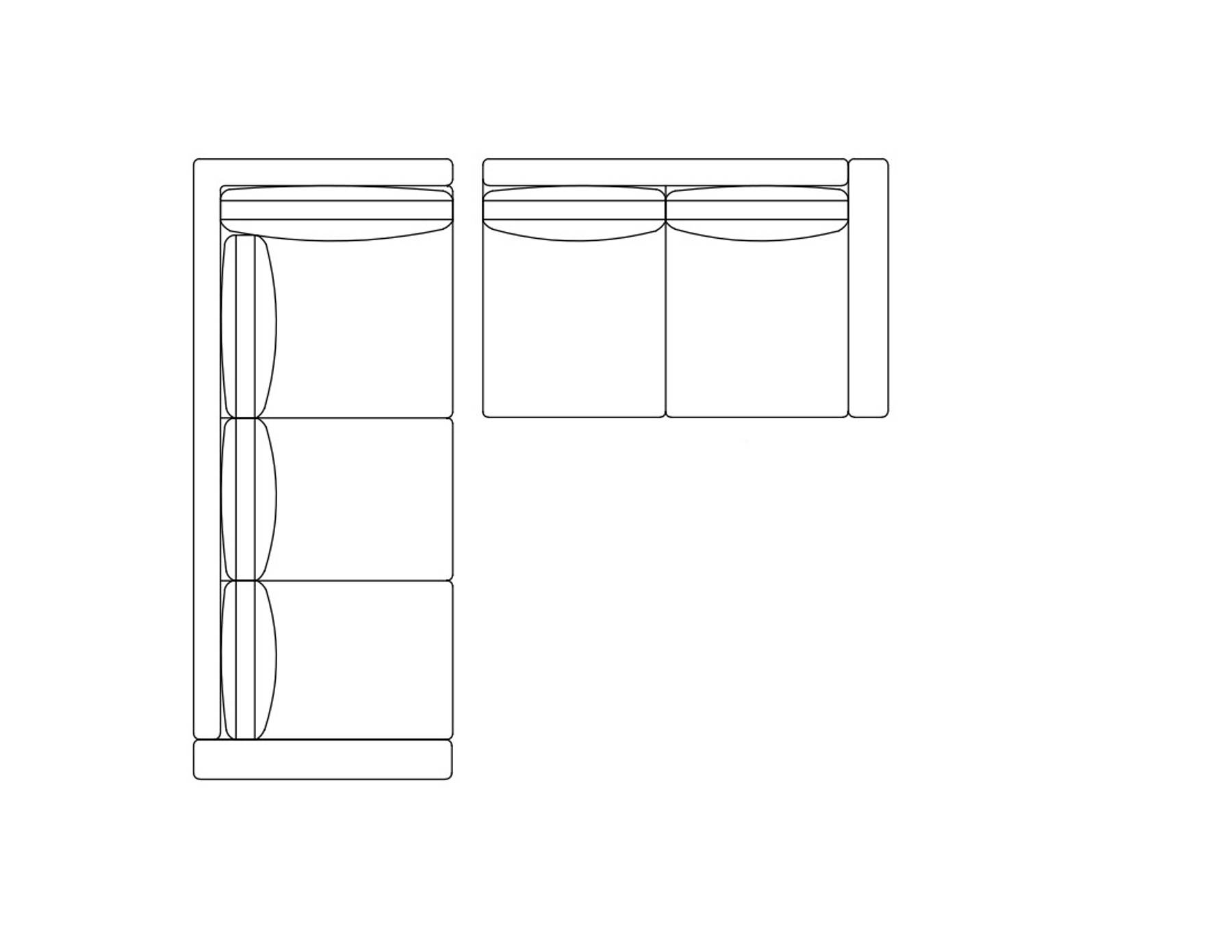 Alex MCM Bumper Sectional Sofa