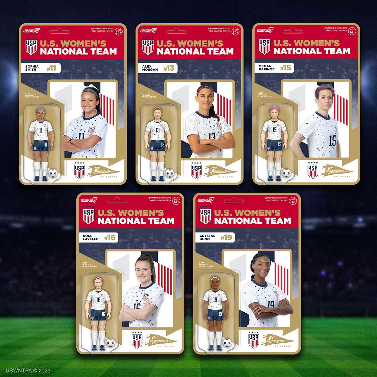 USWNT Soccer ReAction Wave 2 - Alex Morgan (Alternate Kit) – Super7