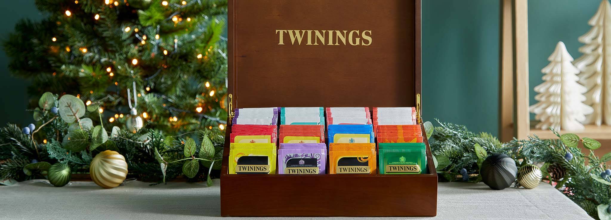 Luxury Tea Gift Selection Box - Wooden Tea Selection Box - Twinings