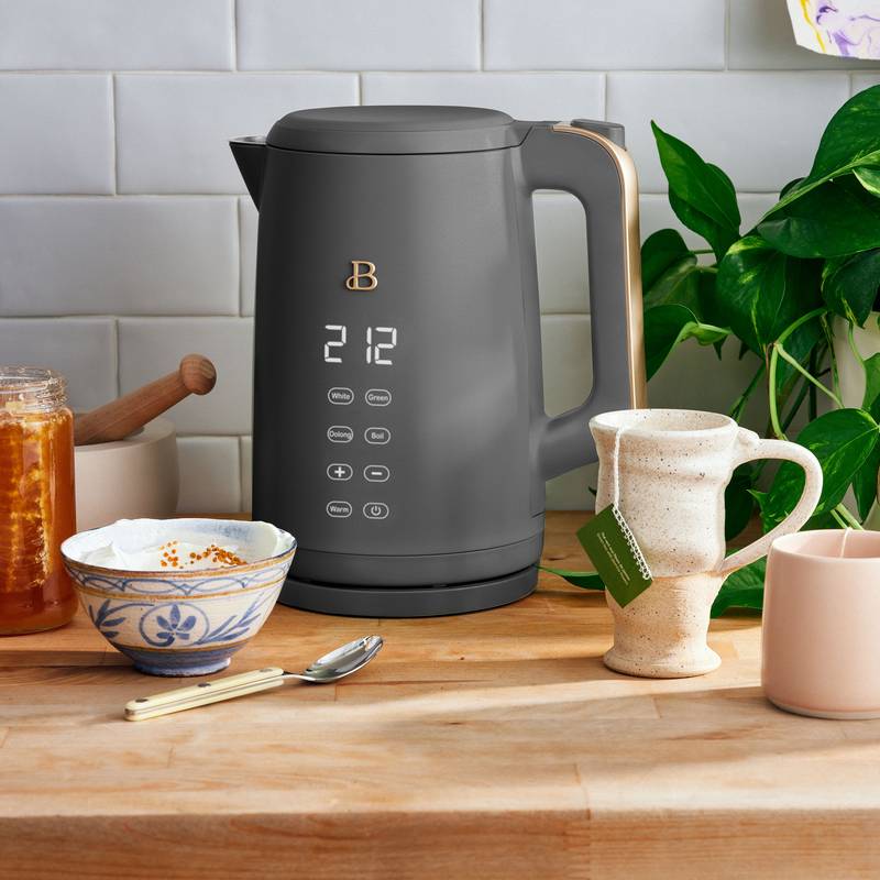 1.7L Programmable Temperature Kettle with Touch-Activated Display ...