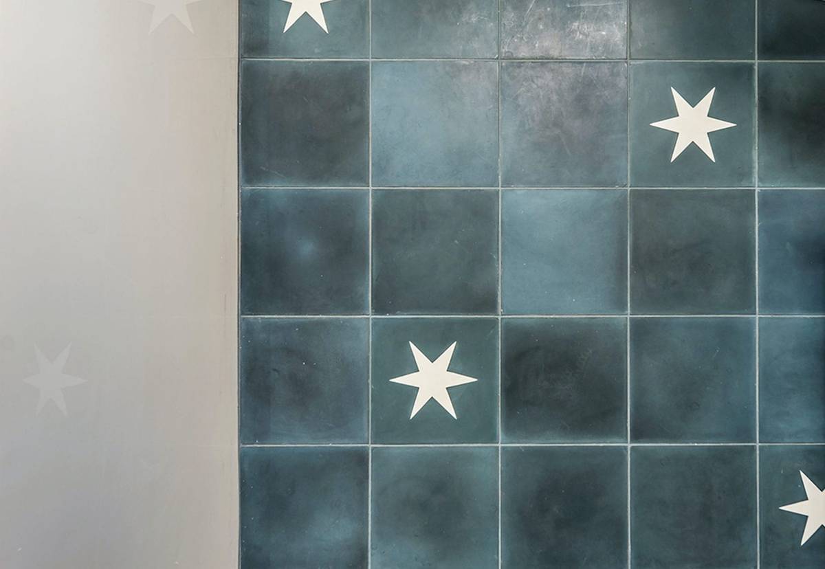 clé tile | concrete cement | star bright | federal blue