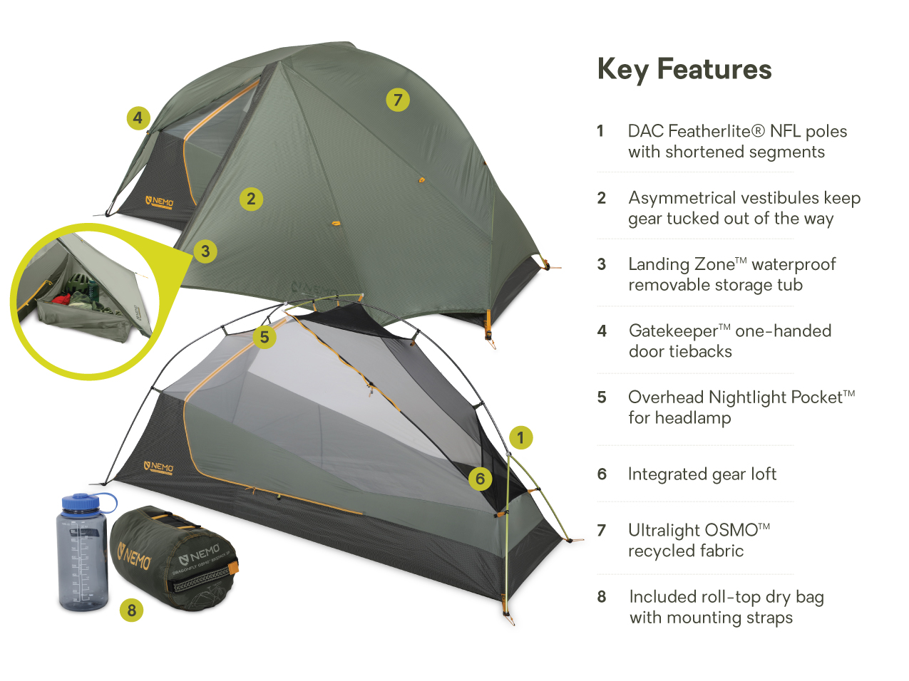 Dragonfly™ Bikepack OSMO™ Backpacking Tent