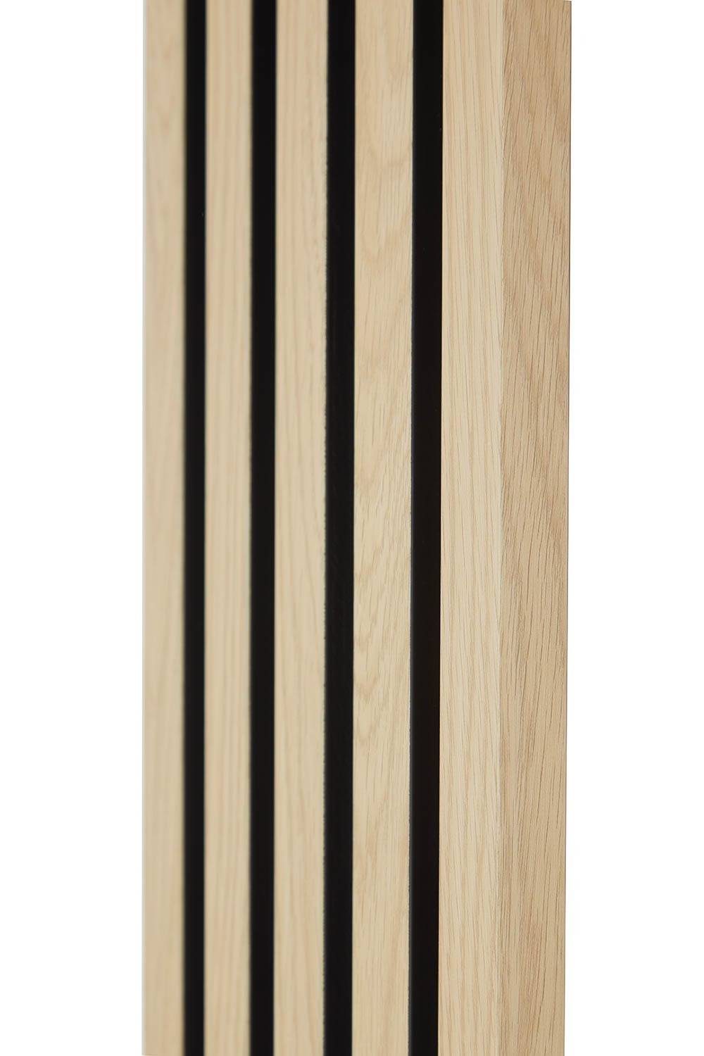SlatWall Waterproof Natural Oak & Black End Cap | Naturewall