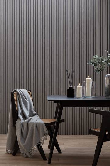 SlatWall Grey Oak - Modern Wall Panels - Naturewall