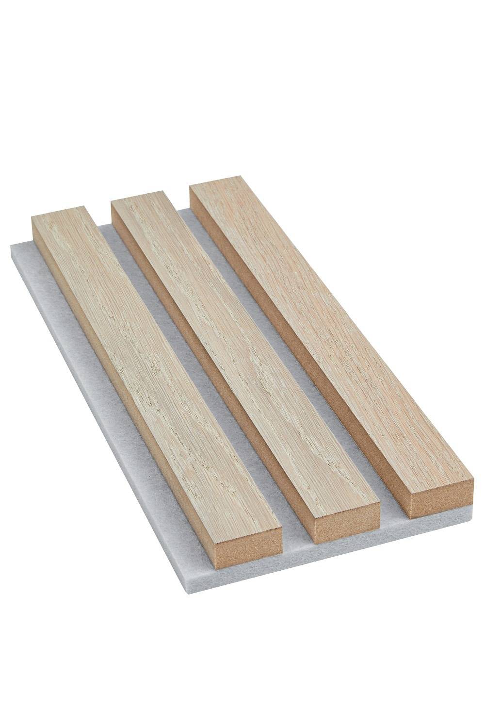 SlatWall Washed Oak Panel Sample | Naturewall