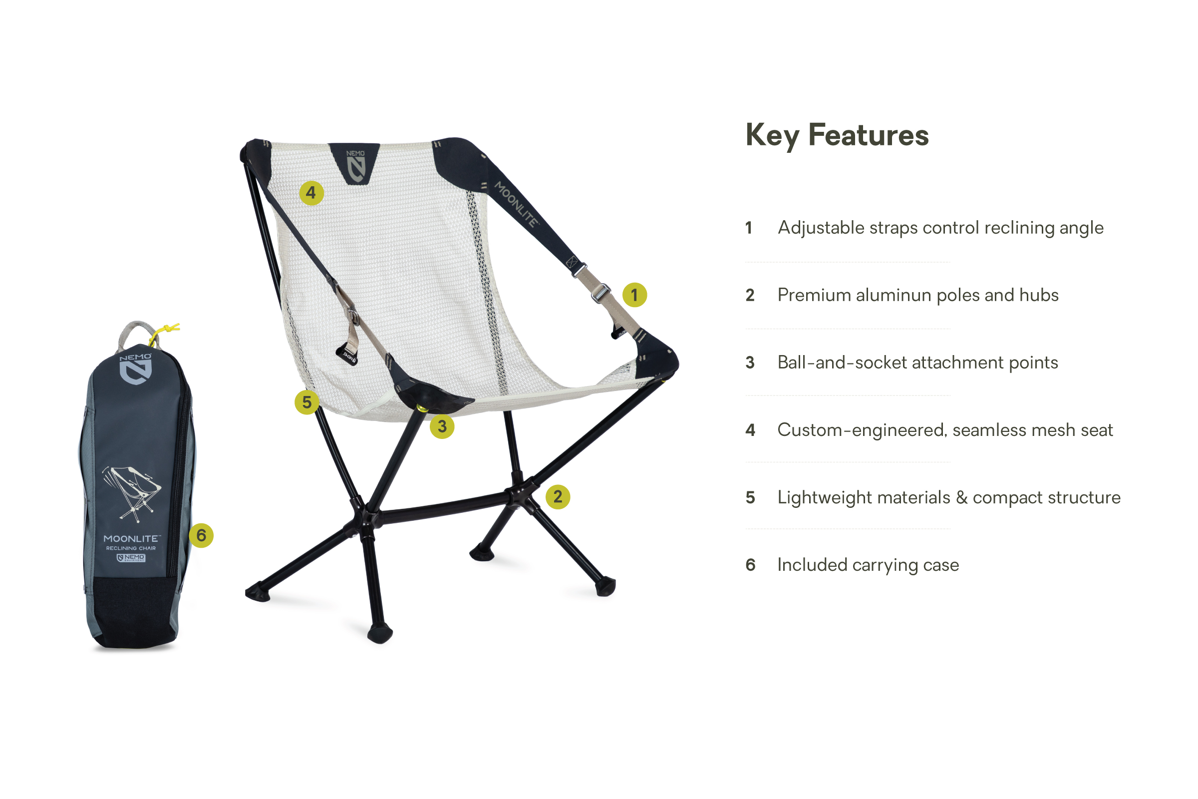 Moonlite™ Reclining Camp Chair | NEMO Equipment