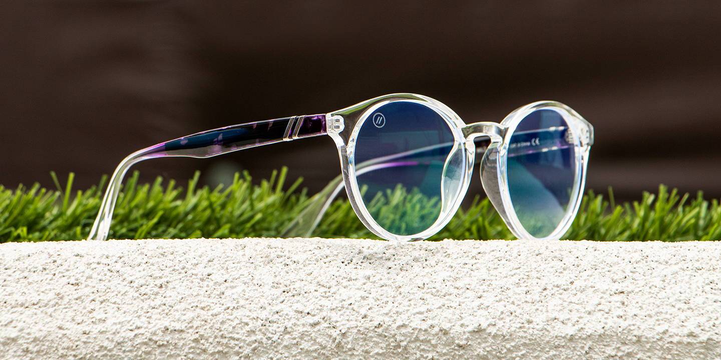 Clearly Wild Blue Light Glasses - Crystal Clear Round Frame With Blue ...