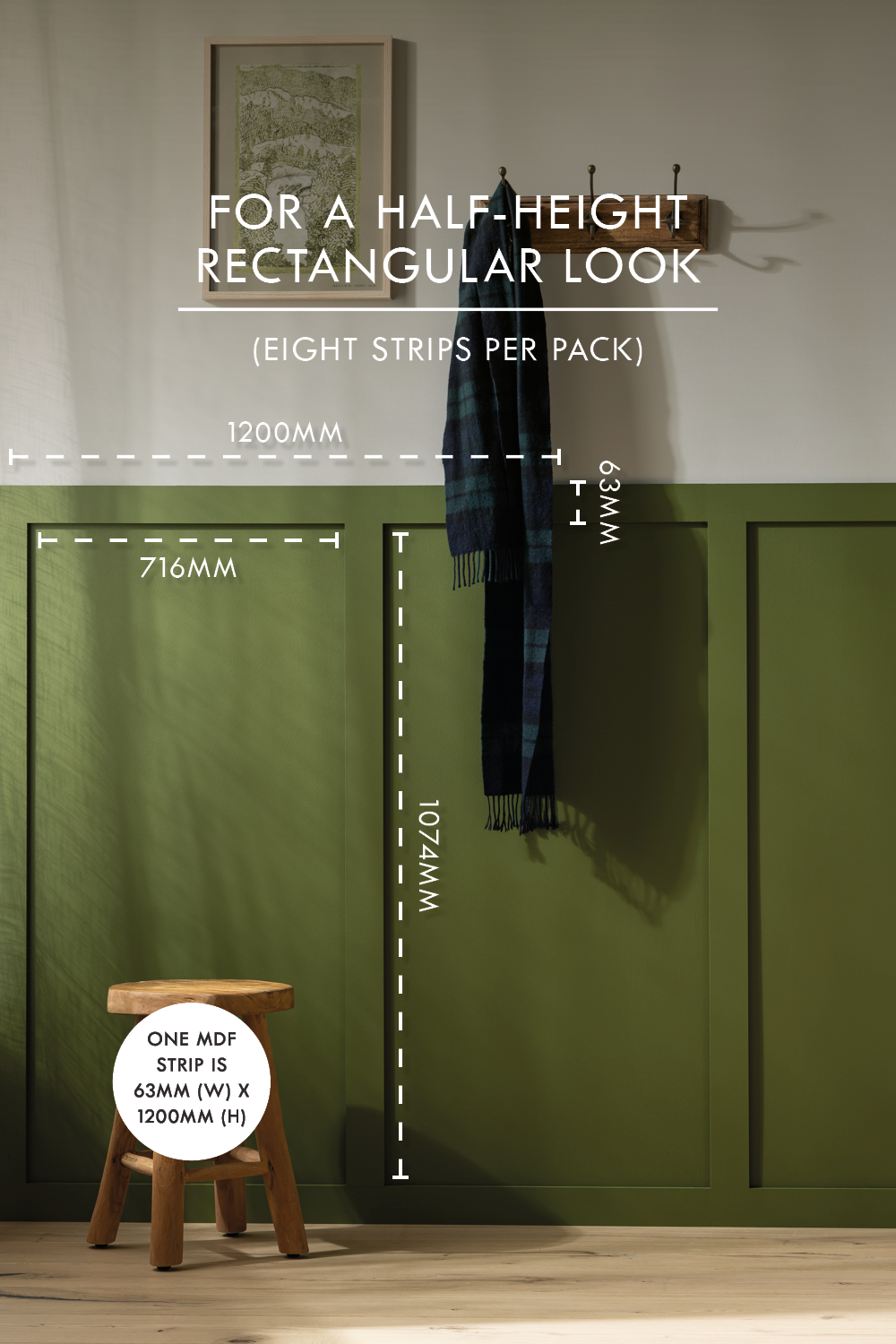 MDF Wall Panelling Kits | Paint Any Colour | Moisture Resistant