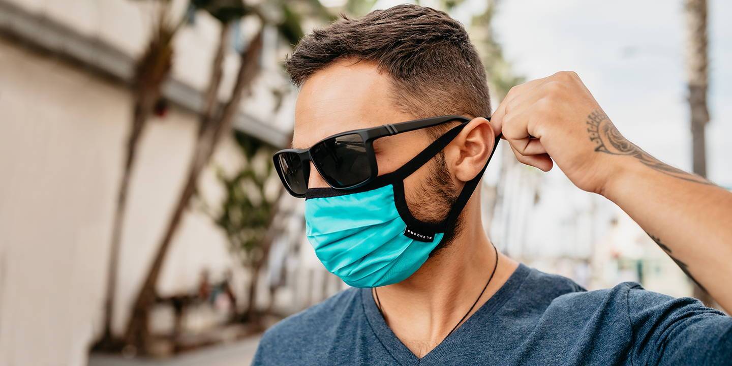 Teal Mask - Teal Adjustable Anti- Microbial Face Mask & Face Covering