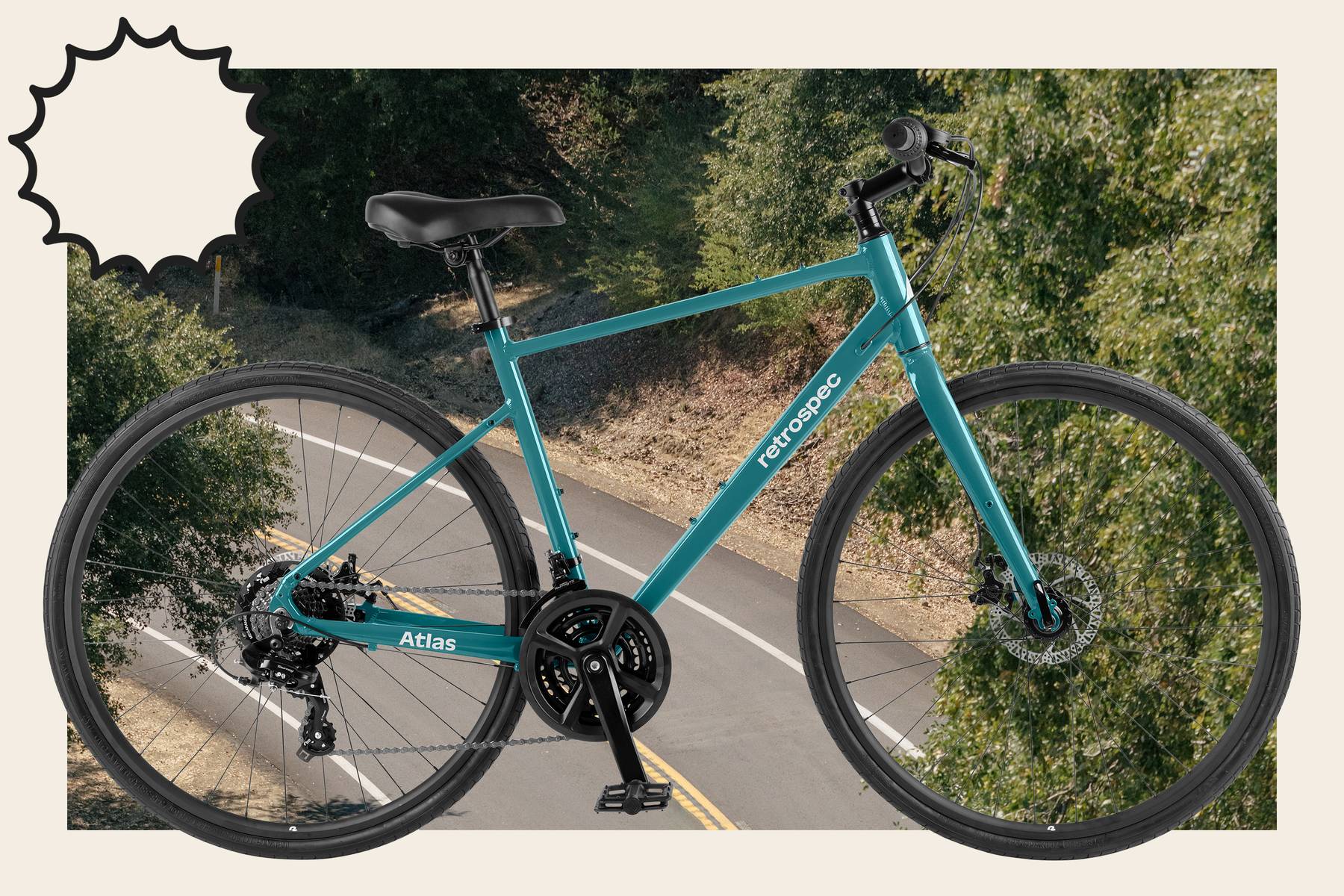 Atlas Fitness Hybrid Bike - 21 Speed | Retrospec