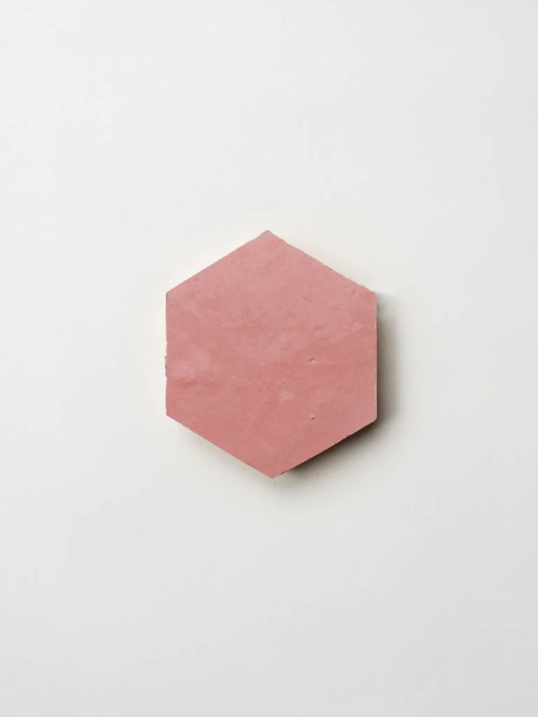 zellige tile | blushing mistress pink hexagon | clé – clé tile