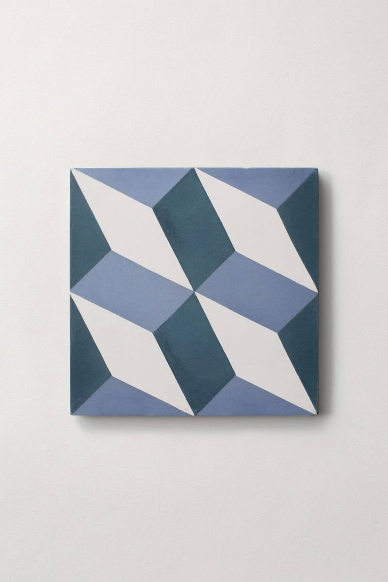 clé tile | cement | modern roman holiday | federal blue white