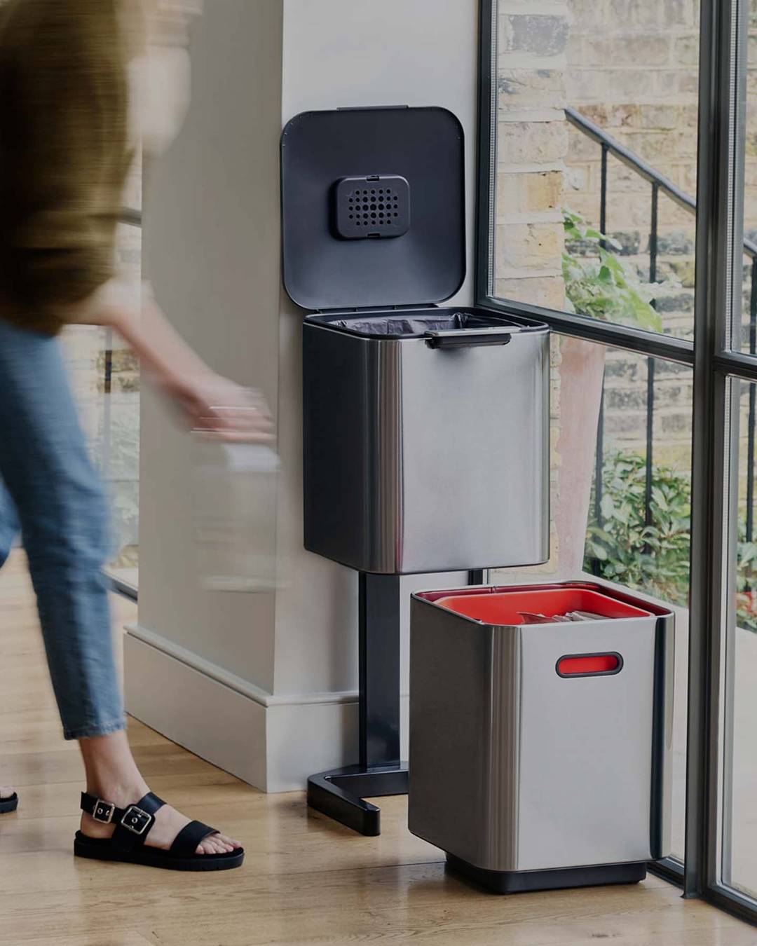 Totem Compact 40L Waste & Recycling Bin | Joseph Joseph