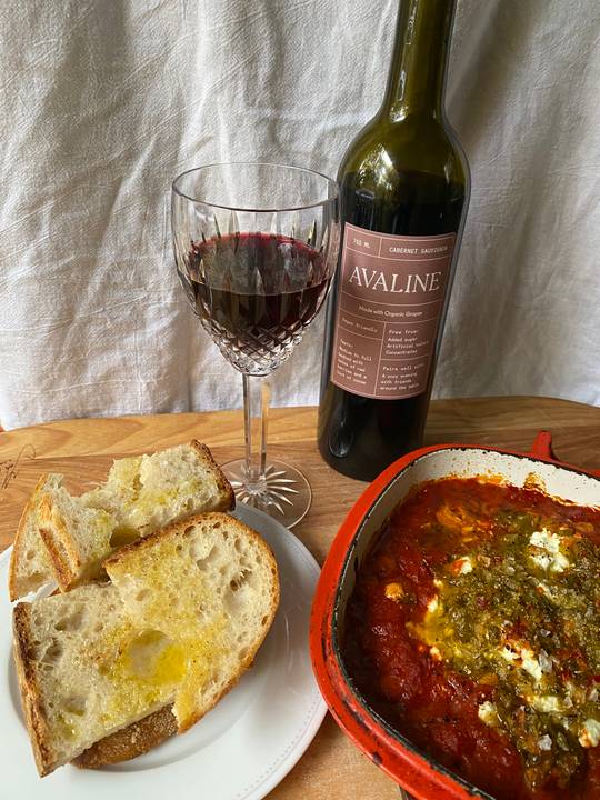 Baked Goat Cheese - Avaline Community Cookbook Cabernet Wine Pairing