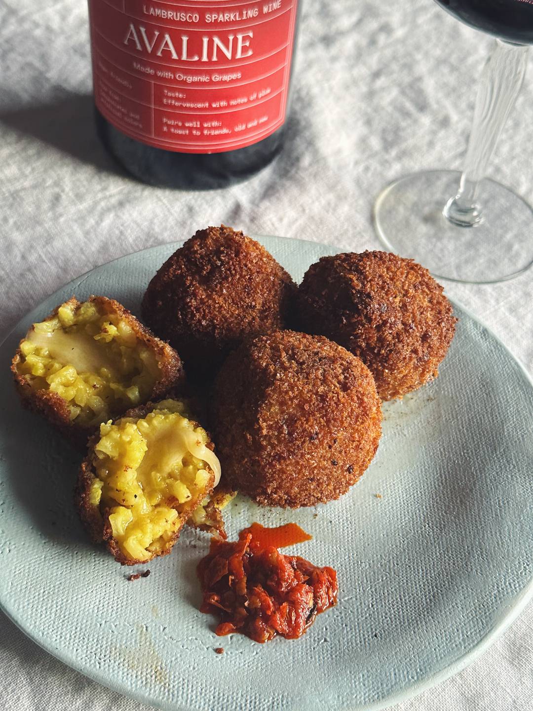Classic Italian Party Recipe: Winter Squash Arancini & Avaline Lambrusco