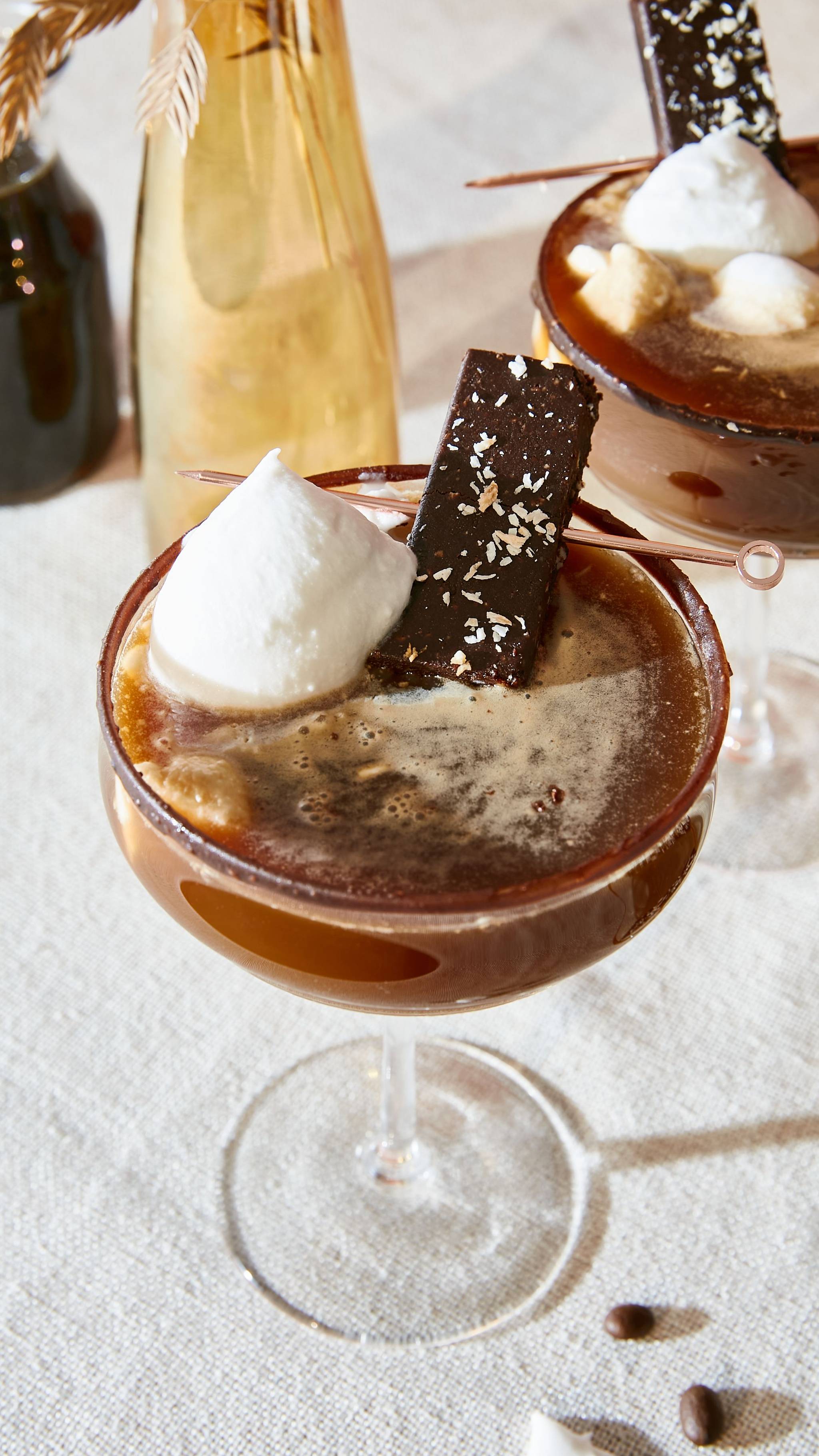 Chocolate Espresso Martini with Vegan Kahlua