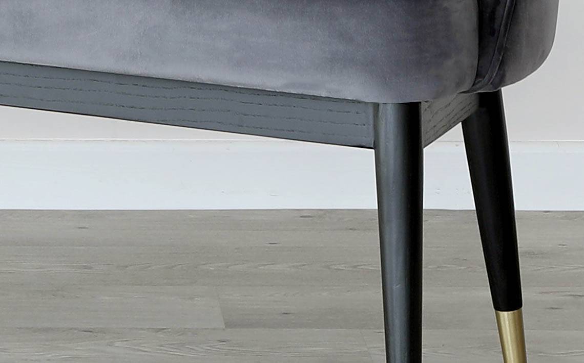 Clover Champagne Velvet Dining Bench by Danetti