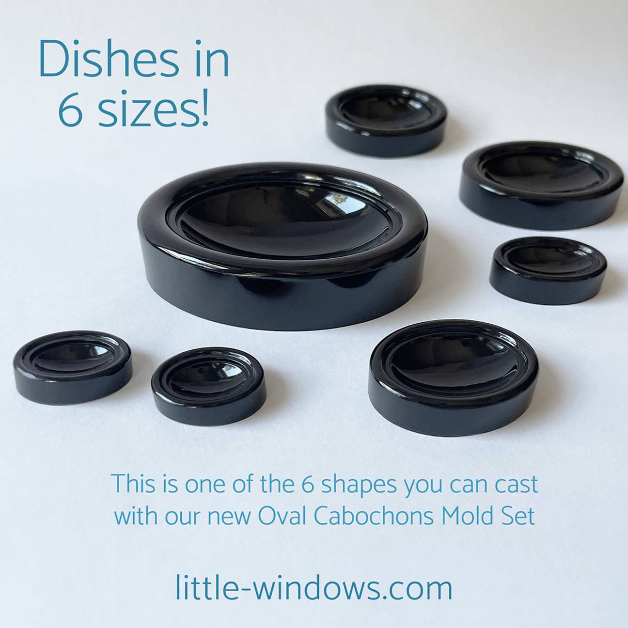 Best Oval Cabochon Molds Ever! 6 sizes for resin, clay, wax, so shiny ...