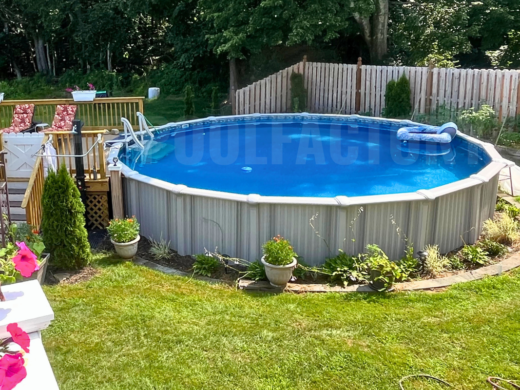 24'x54" Intrepid Round Pool | Above Ground Pools – The Pool Factory