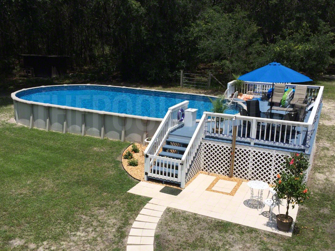 15'x26'x54" Quest Oval Pool | Above Ground Pools – The Pool Factory