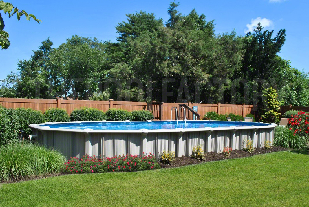15'x24'x54" Intrepid Oval Pool | Above Ground Pools – The Pool Factory