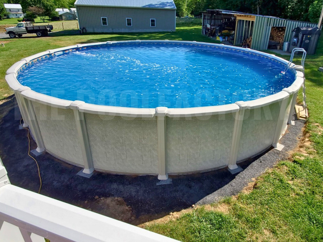15'x54" Saltwater 8000 Round Above Ground Pool – The Pool Factory