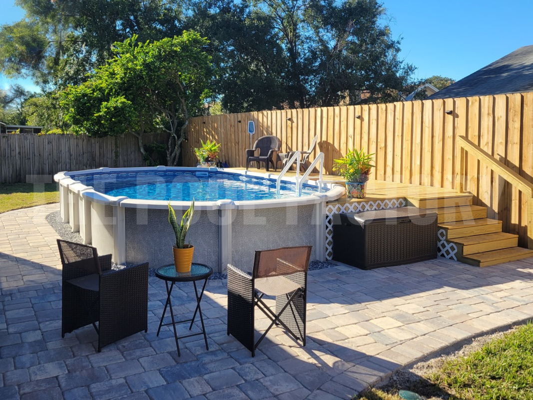 18'x33'x54" Saltwater 8000 Oval Above Ground Pool – The Pool Factory