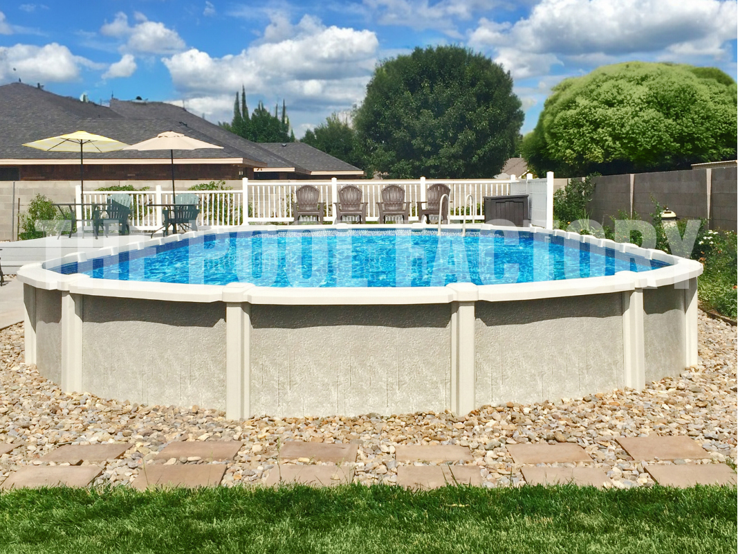18'x33'x54" Saltwater 8000 Oval Above Ground Pool – The Pool Factory