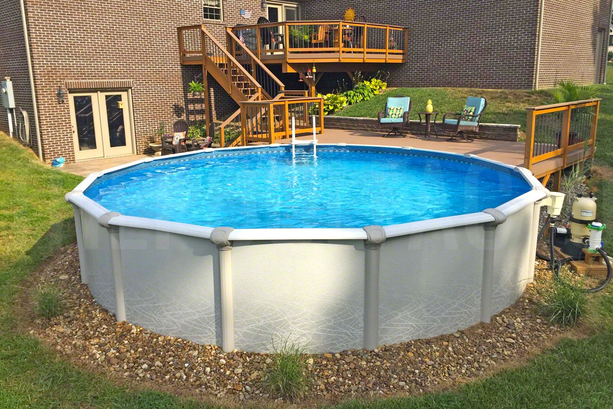 15'x52" Saltwater 5000 Round Above Ground Pool – The Pool Factory