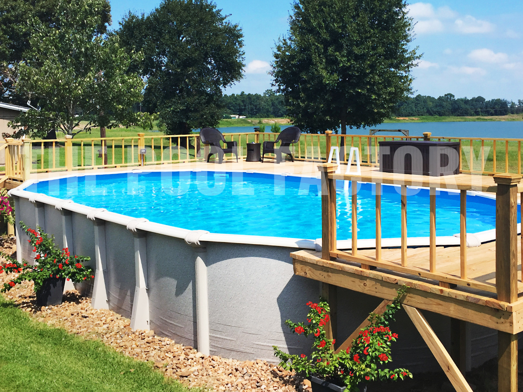 15'x24'x54" Signature RTL Oval Pool | Above Ground Pools – The Pool Factory