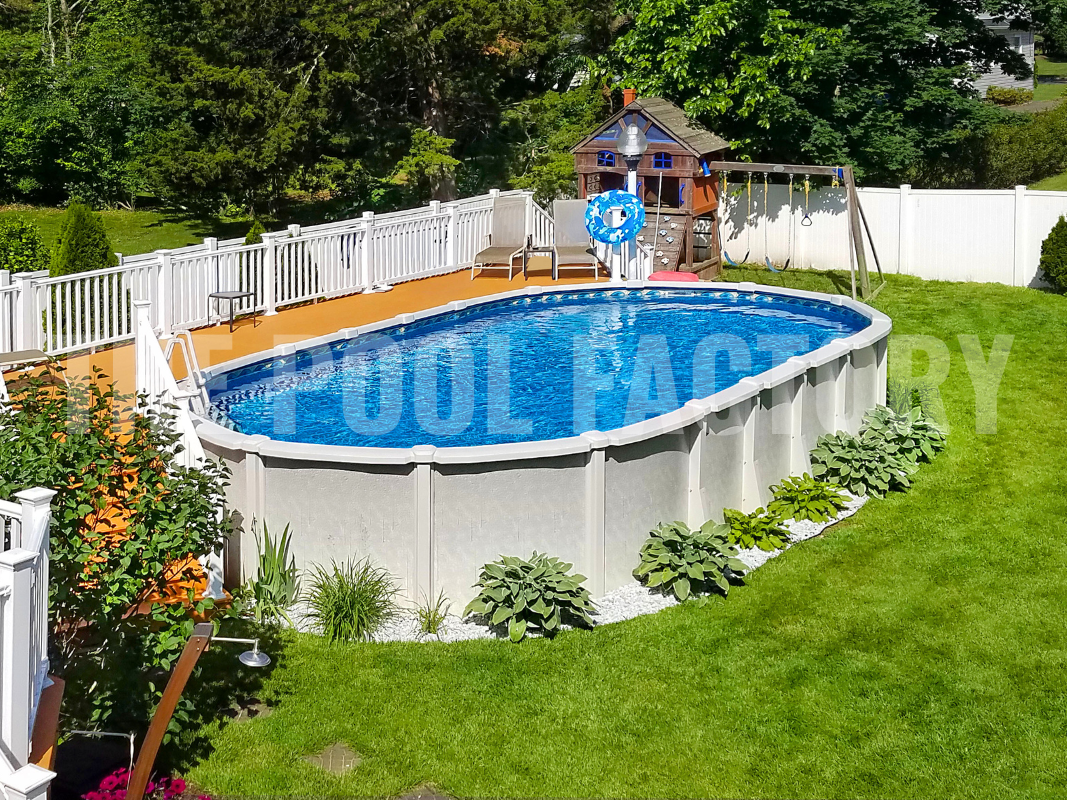Buy 12'x18'x54 Saltwater 8000 Oval Above Ground Pool – The Pool Factory