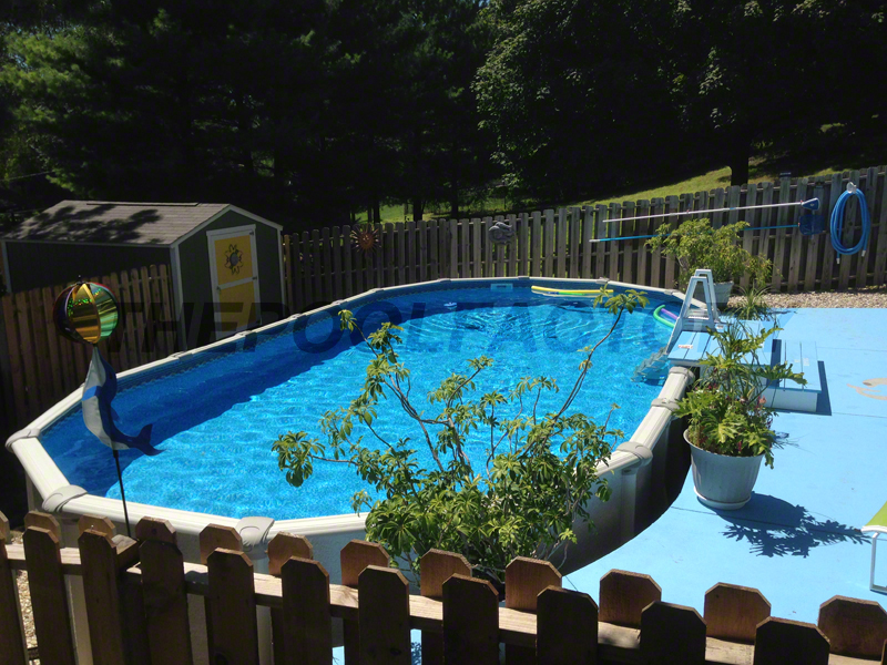 18'x40'x54" Signature RTL Oval Pool | Above Ground Pools – The Pool Factory
