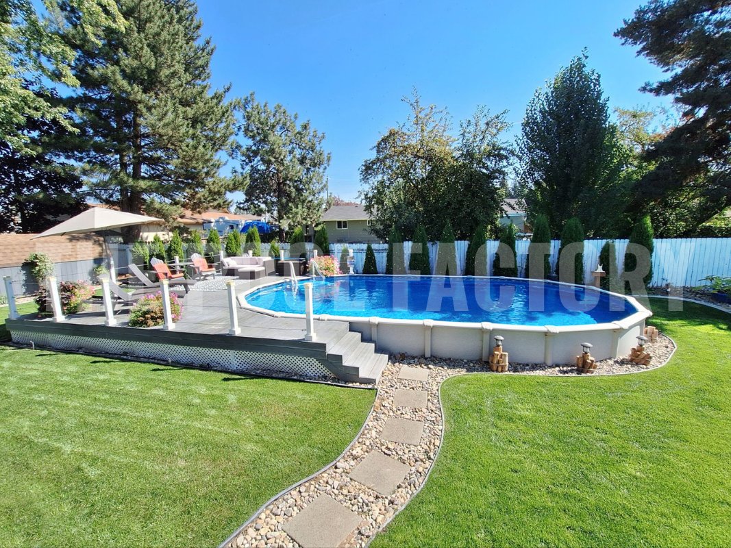 15'x30'x54" Signature RTL Oval Pool | Above Ground Pools – The Pool Factory