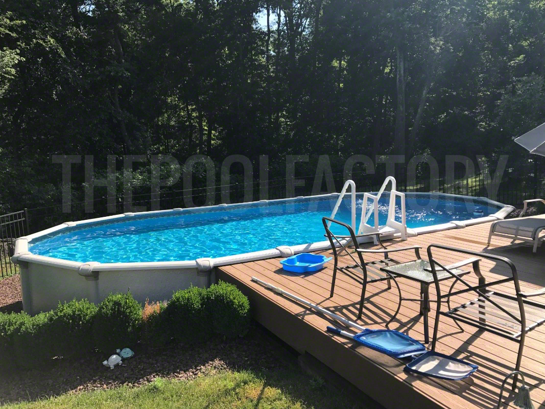 12'x18'x52" Signature RTL Oval Pool | Above Ground Pools – The Pool Factory